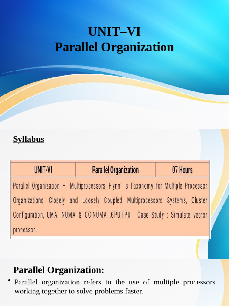 Understanding Parallel Organization Systems | PDF | Computer Cluster ...
