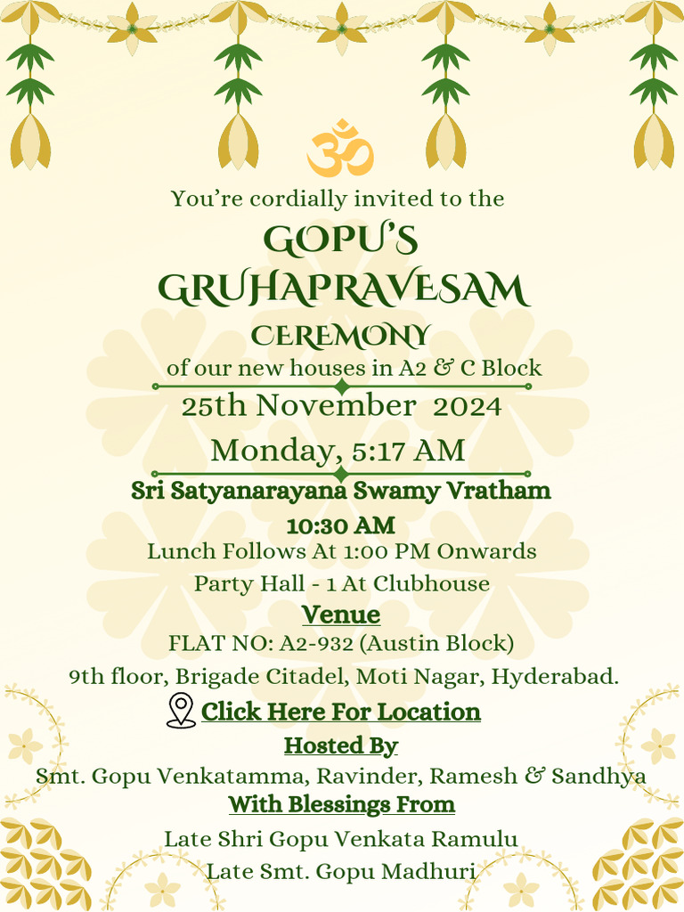 Gopu's Invitation | PDF