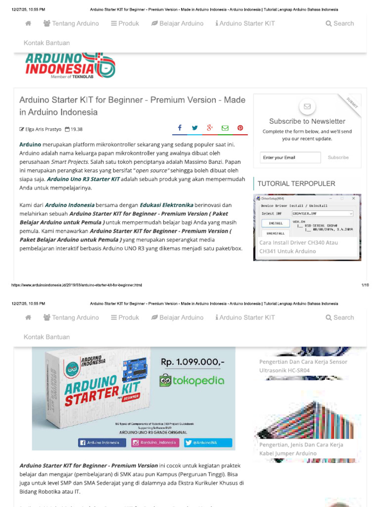 Arduino Starter KIT For Beginner - Premium Version - Made in Arduino ...