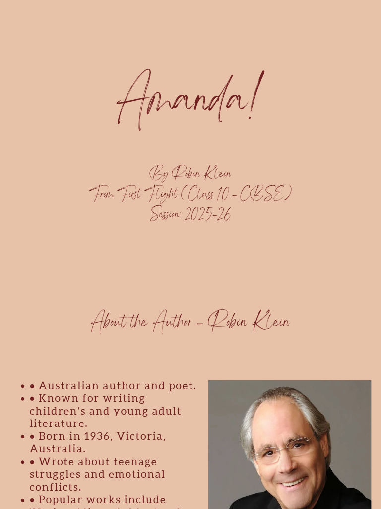 Understanding Amanda: A Poem Analysis | PDF