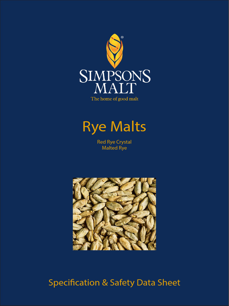 TDS 174 Simpsons Malted Rye | PDF | Malt | Foods