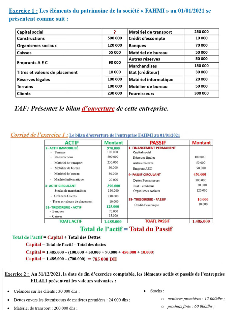 Exercices Bilan PDF | PDF