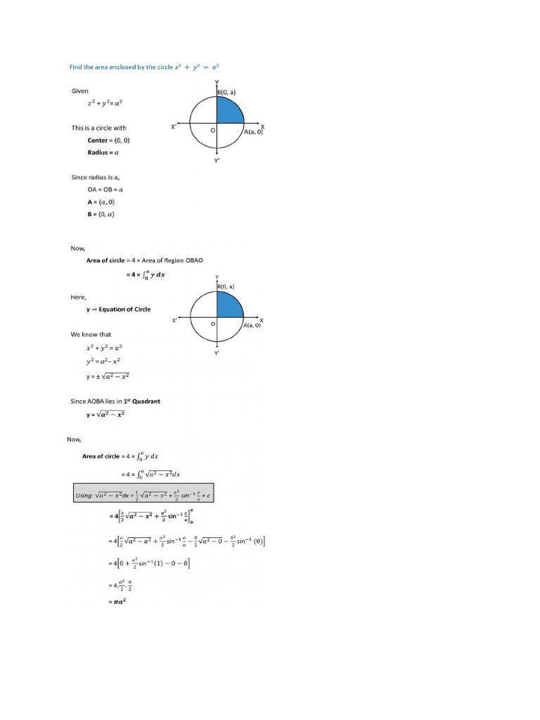 Application of Integrals | PDF
