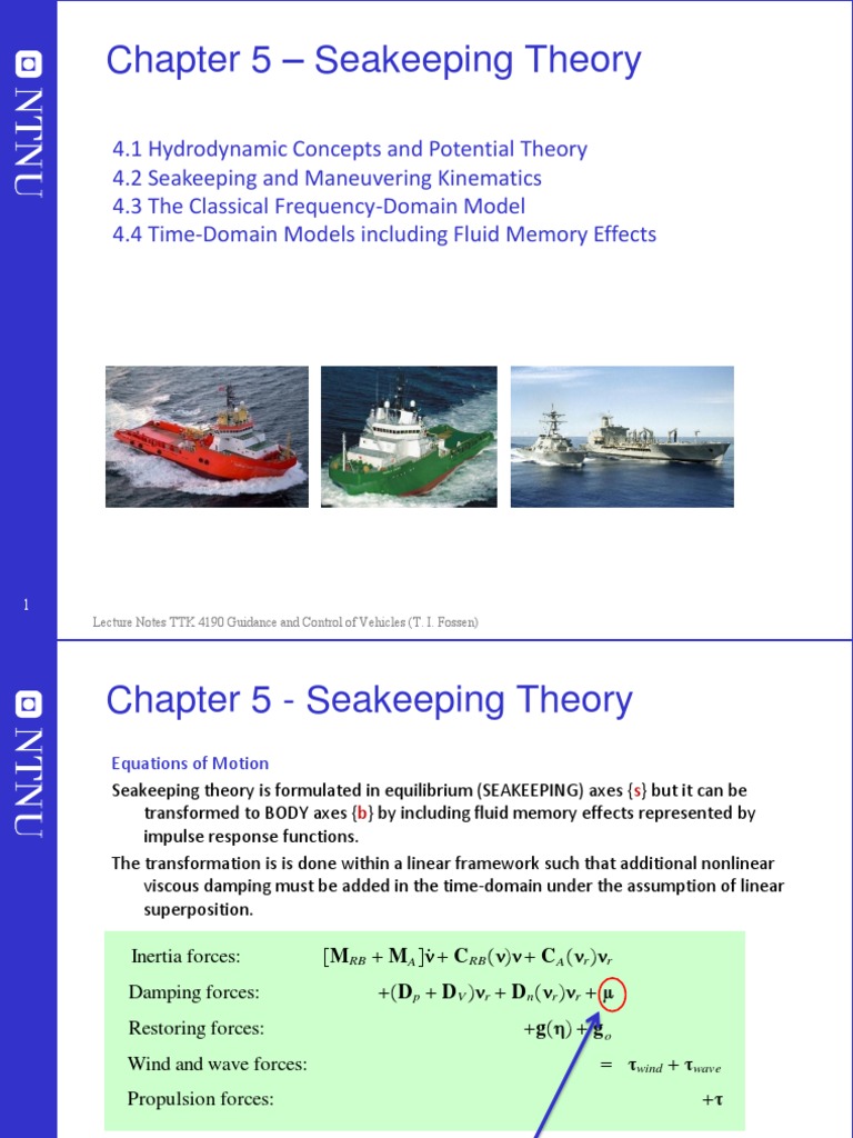 Chapter 5 - Seakeeping Theory | PDF | Fluid Dynamics | Force