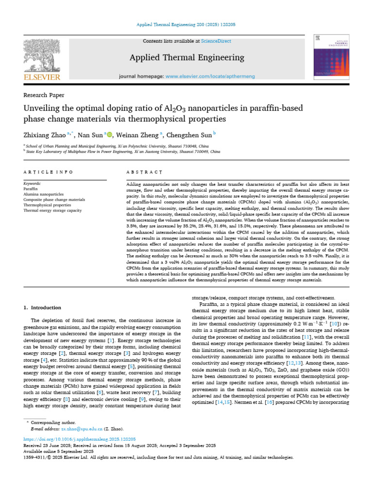 Unveiling The Optimal Doping Ratio of Al2O3 Nanoparticles in Paraffin ...