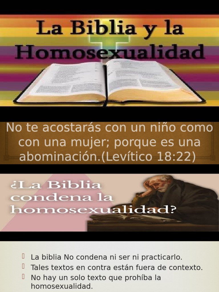 Interpretación Bíblica sobre la Homosexualidad | PDF