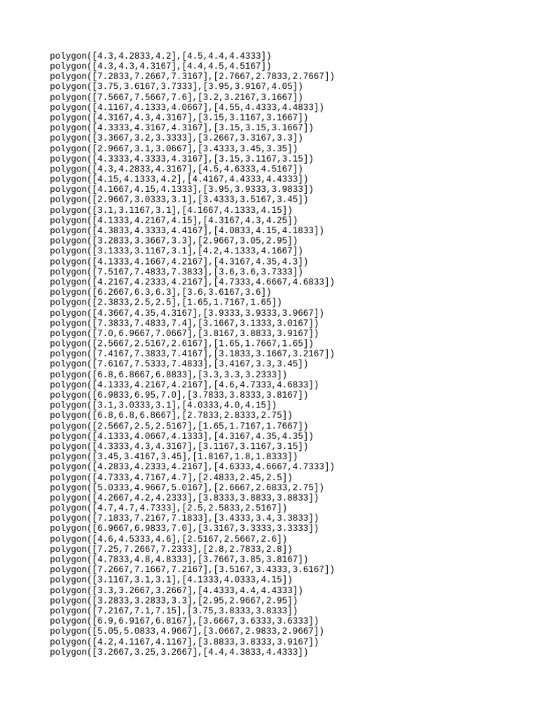 Polygon Coordinate Data Analysis | PDF
