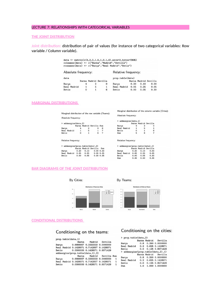 Lecture 7-Relationships With Categorical Variables - Nuria Muñoz | PDF ...