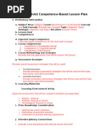 CBC Lesson Plan Format and Components | PDF