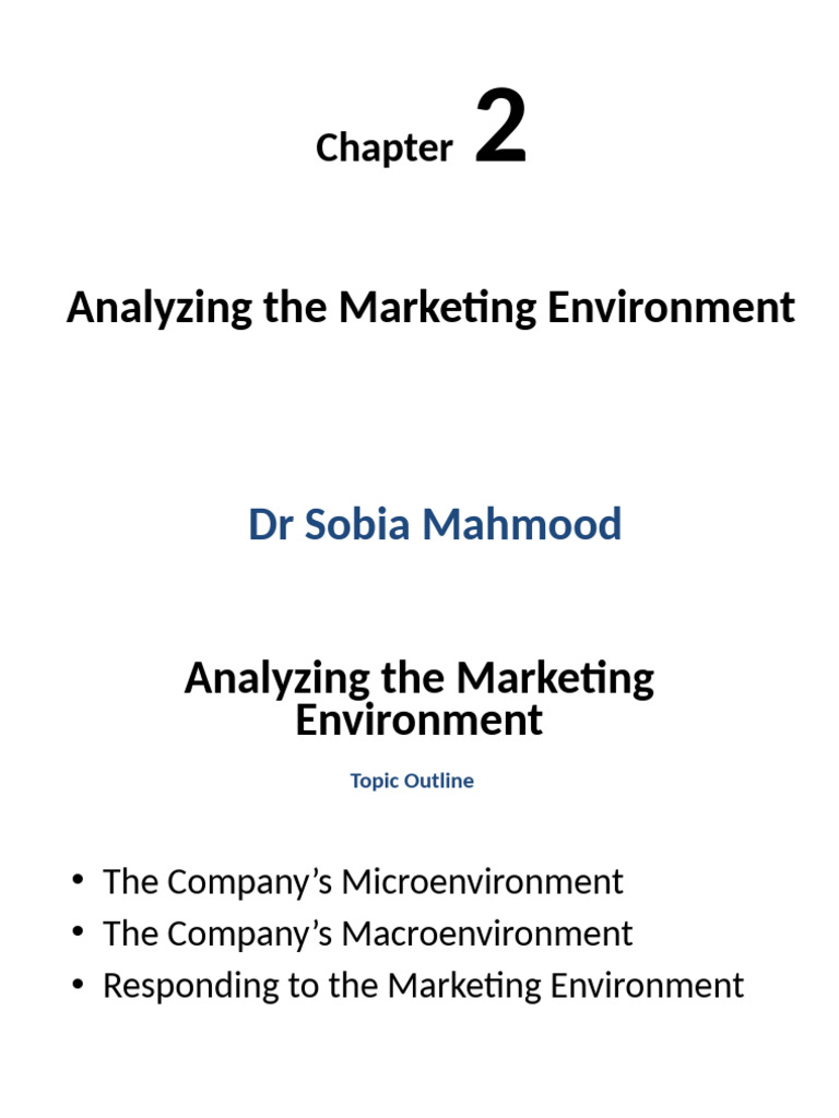 Marketing Environment Analysis Overview | PDF | Marketing | Macroeconomics