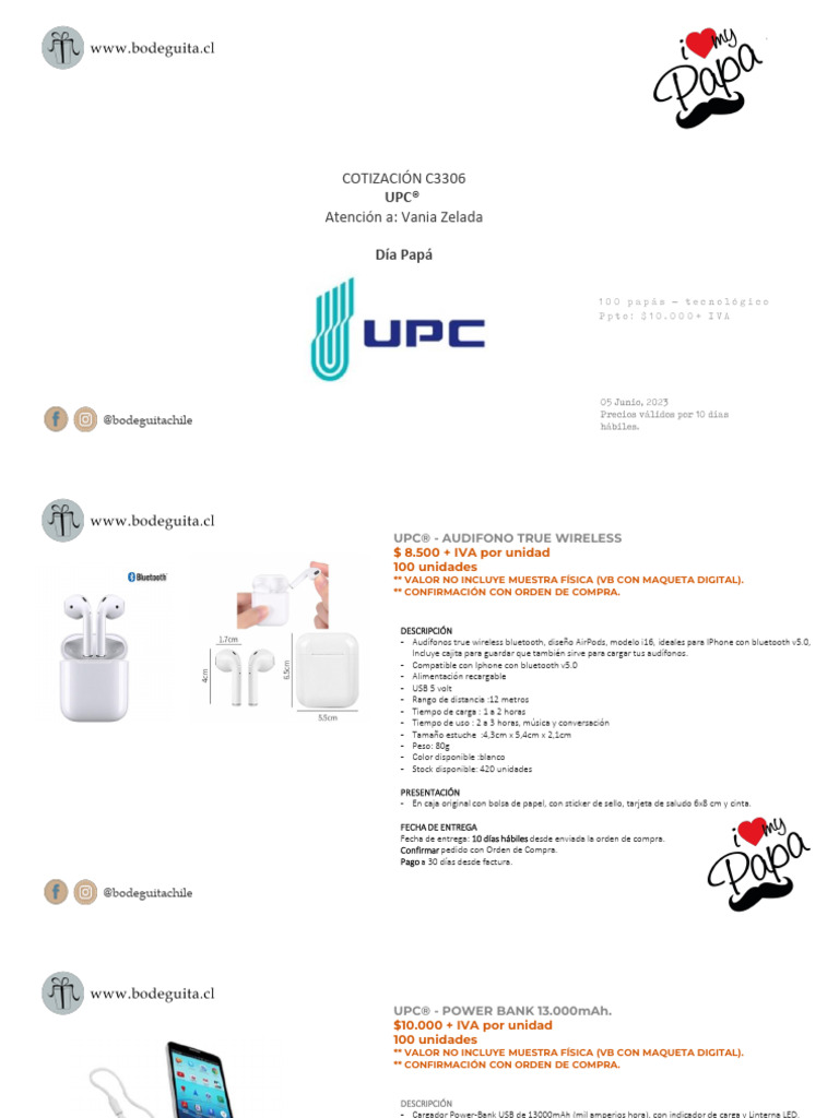 C3306 - UPC-100 Papá Tecnológicos | PDF | USB | Electrónica