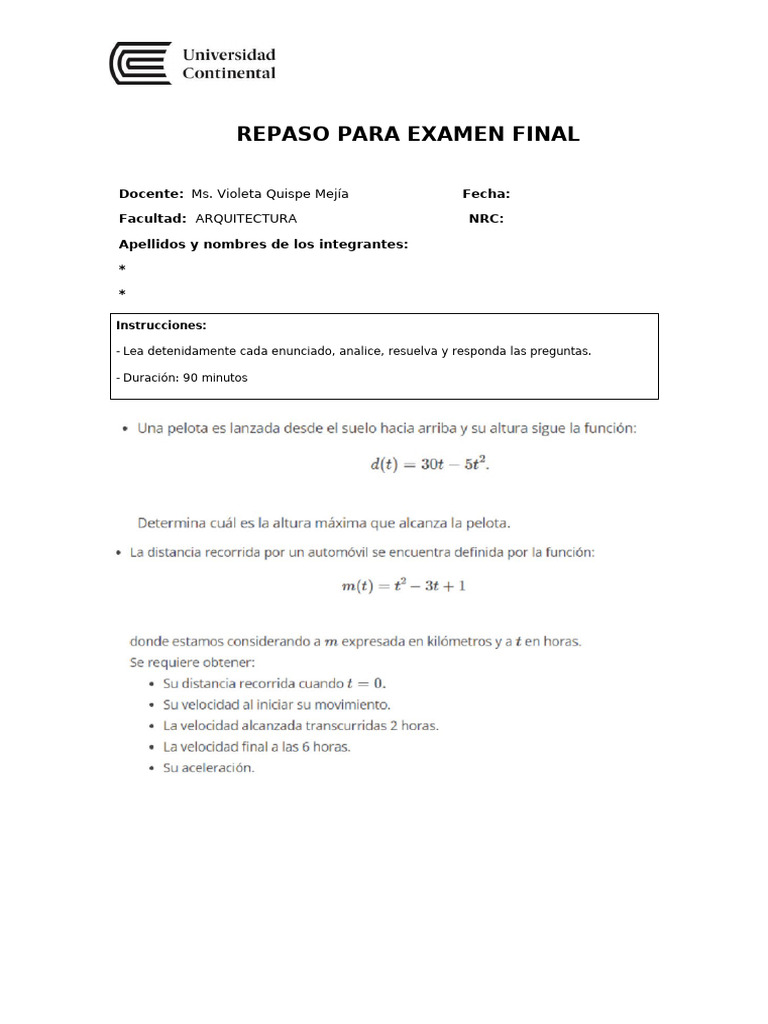 Repaso para Examen Final de Arquitectura | PDF
