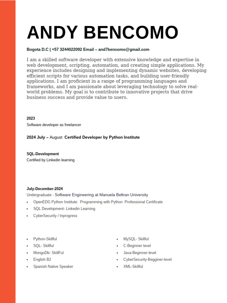 2024 CV | PDF