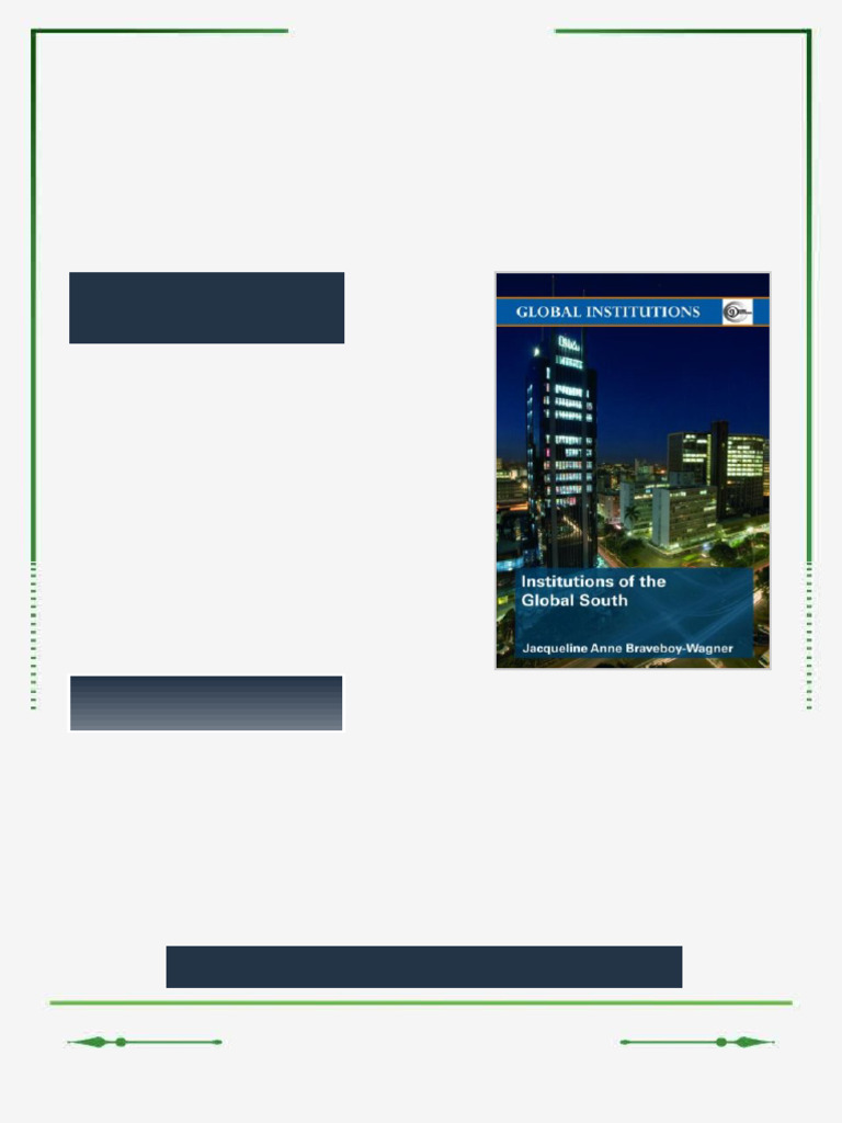 Institutions of The Global South Third World Global Institutions 1 New ...