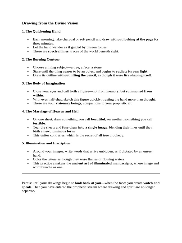 Drawing From The Divine Vision | PDF