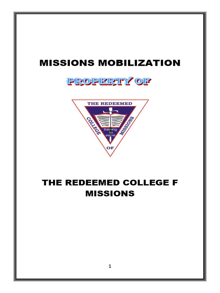 Missions Mobilization Strategies Guide | PDF | Christian Mission ...