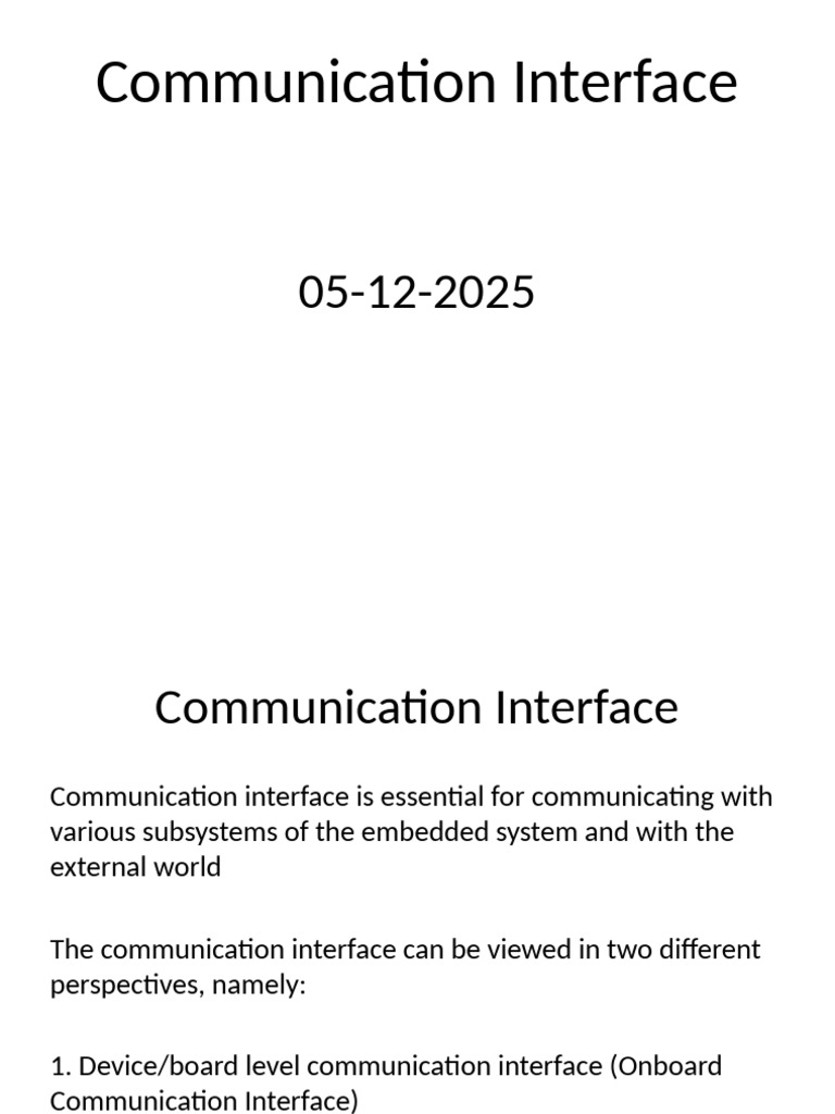 Embedded System Communication Interfaces | PDF | Wi Fi | Bluetooth