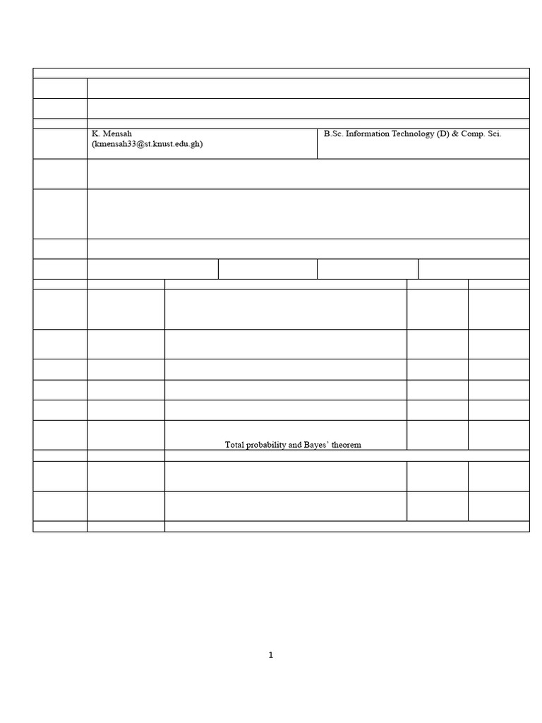 UENR Statistics Course Outline 2025 | PDF | Probability Distribution ...