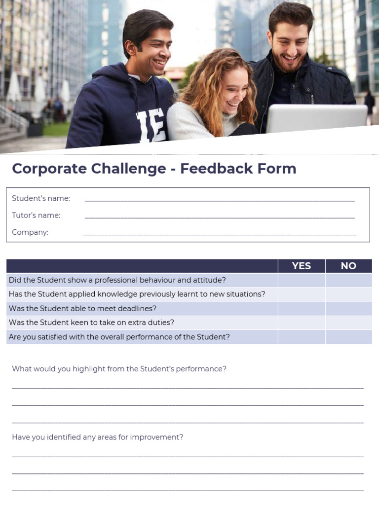 Corporate Challenge - Feedback Form | PDF