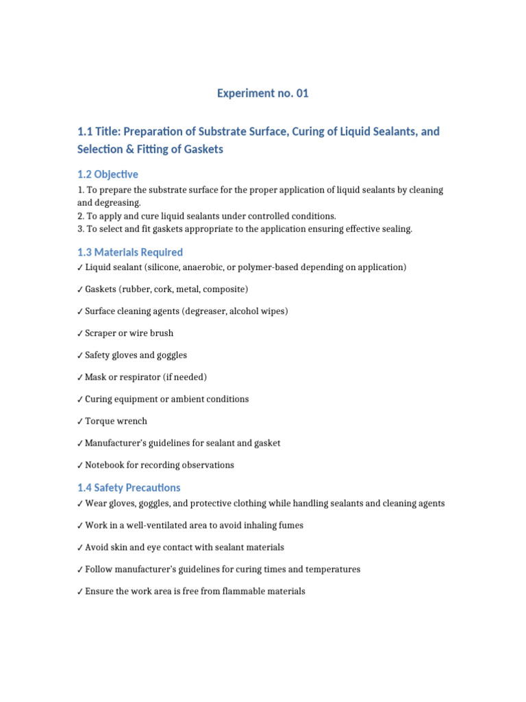 Sealant Application and Gasket Fitting Guide | PDF | Mechanical ...