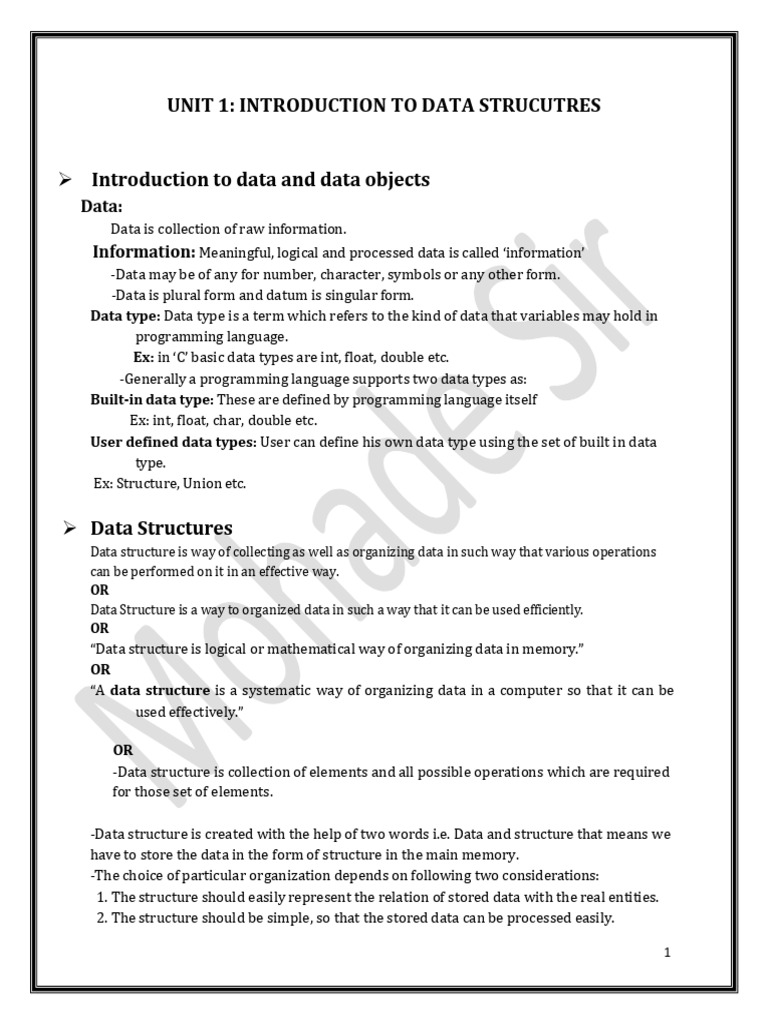 Dsu Unit 1 Notes K Scheme | PDF | Computational Complexity Theory ...