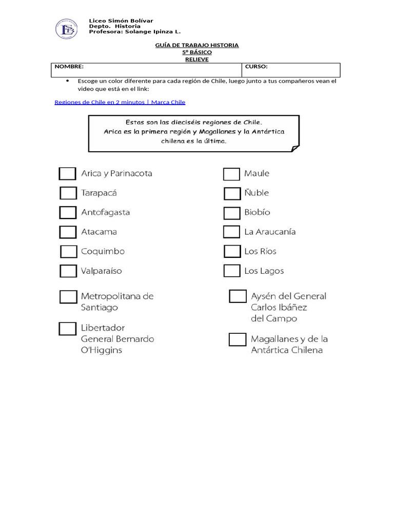 Guía De Historia Relieve De Chile Pdf