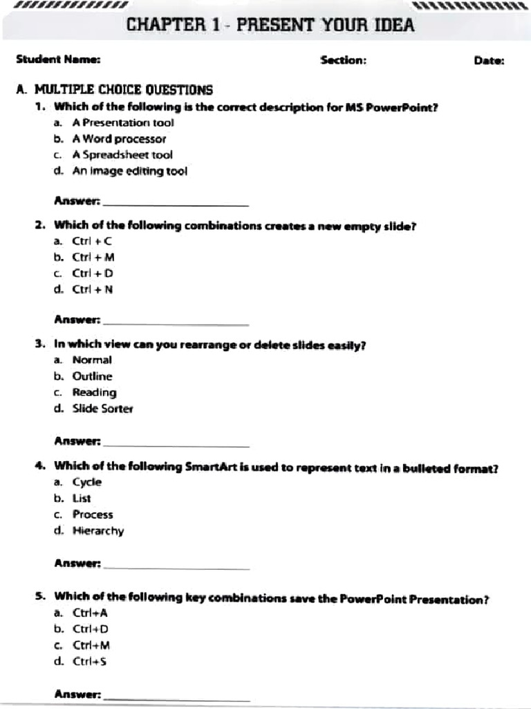Practice Worksheet - Grade 6 | PDF