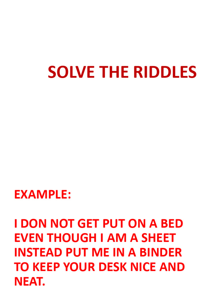 Riddle Games | PDF
