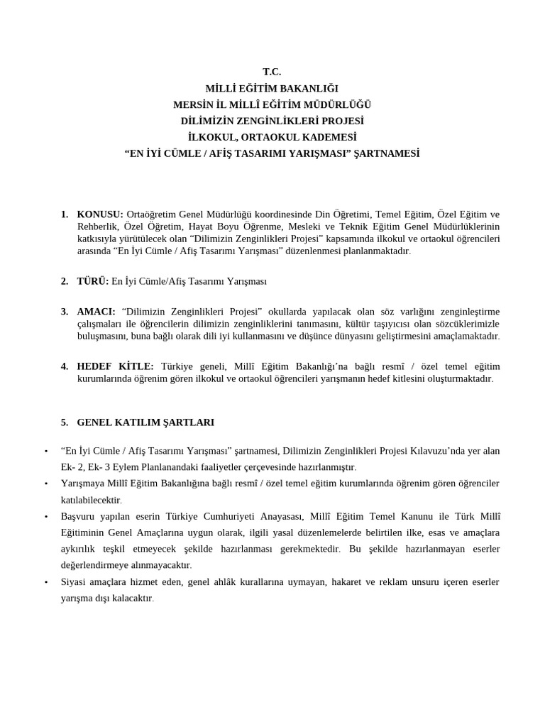 En Iyi Cumle Afis Tasarimi Yarismasi | PDF