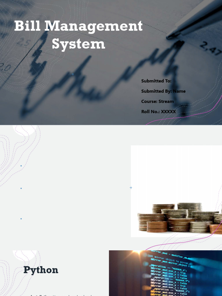 Bill Management System | PDF | Python (Programming Language ...