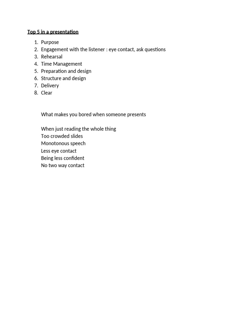 Top 5 Tips for Effective Presentations | PDF