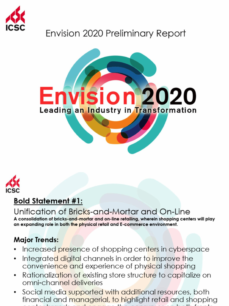 Envision 2020 Bold Statements | PDF | Retail | Brick And Mortar