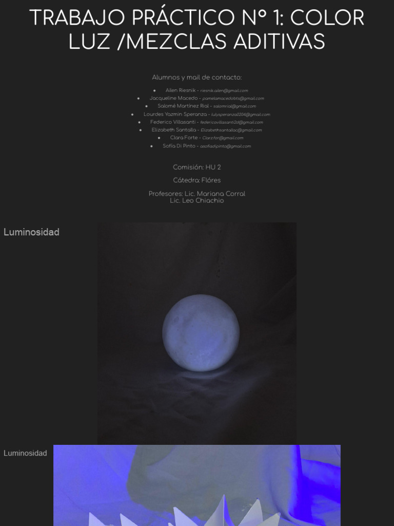 Lenguaje Visual II - TP 1 | PDF