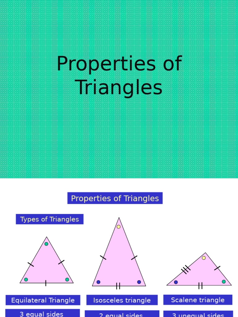 Properties of Triangles | PDF | Triangle | Euclid
