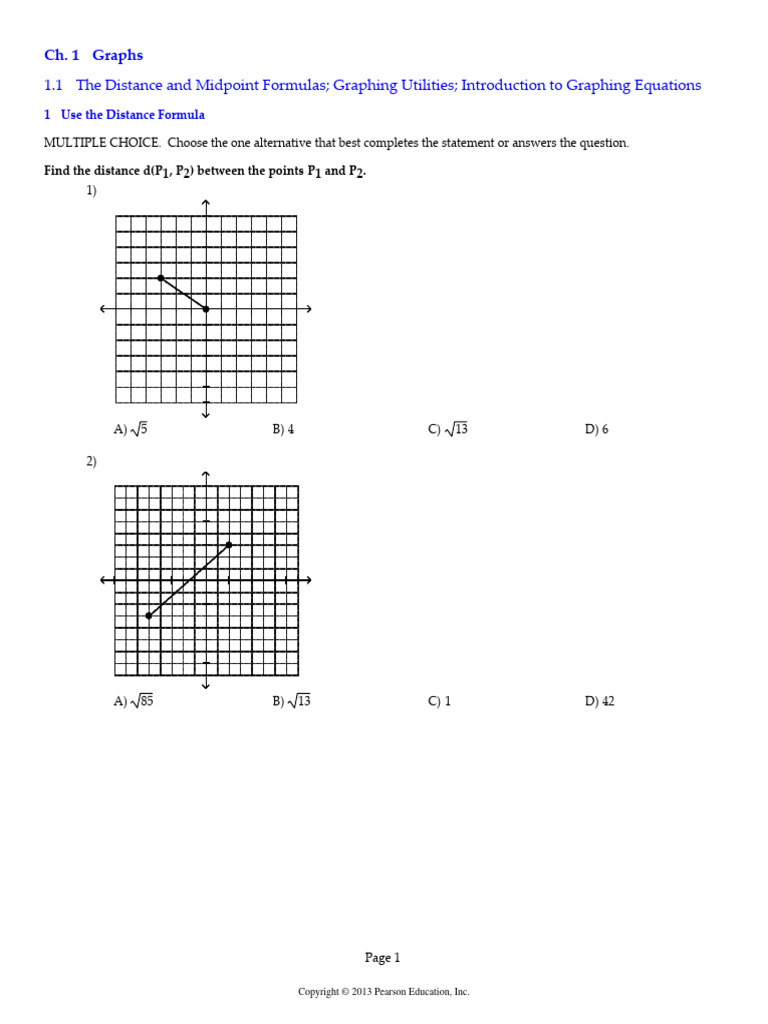 Distance and Midpoint Formulas Guide | PDF | Euclidean Geometry ...