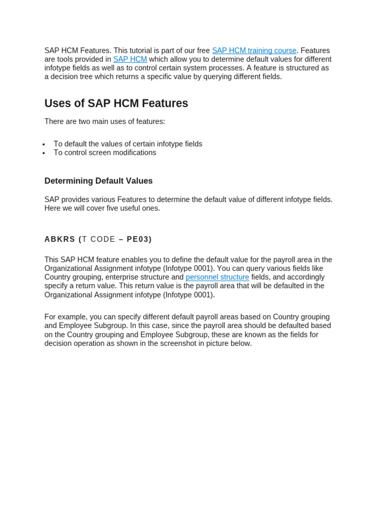 SAP HCM Features | PDF | Human Resource Management | Computing