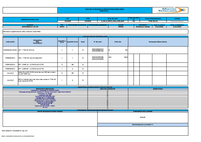 Rapport d'installation matériel Agadir | PDF | Informatique | Informatique