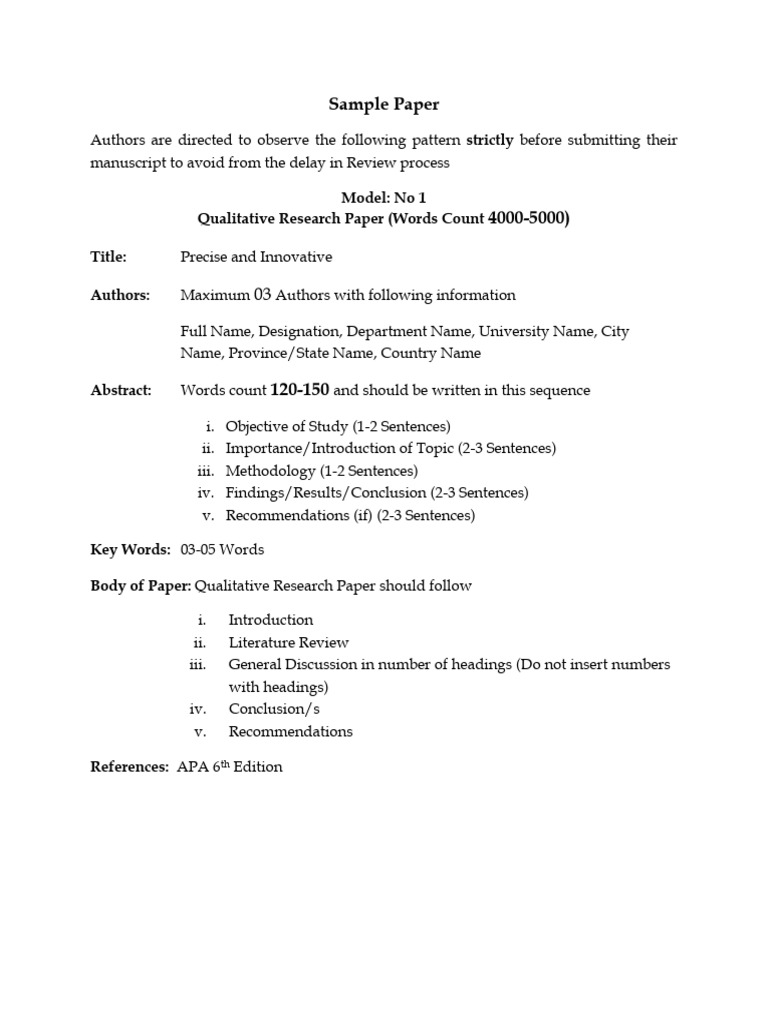 Research Paper Submission Guidelines | PDF | Methodology | Apa Style