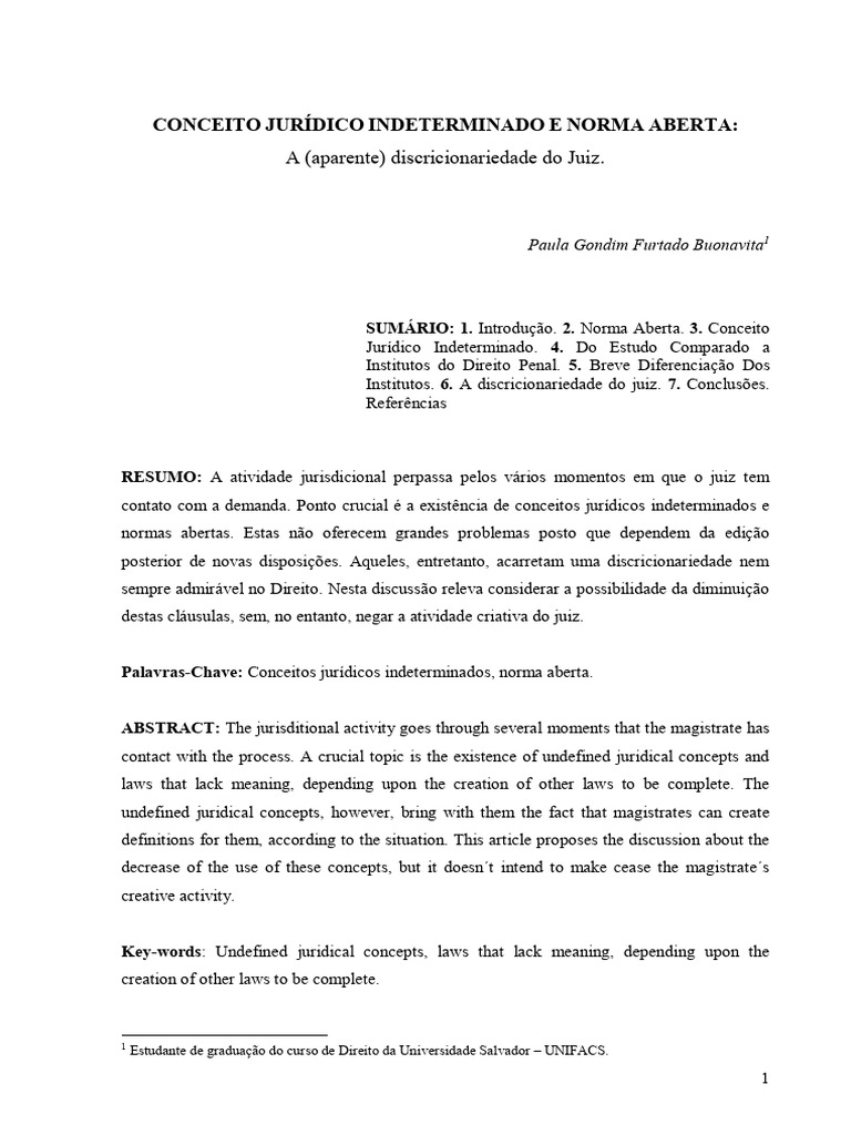 Paula Gondim Furtado Buonavita - Conceito Jurídico Indeterminado e ...