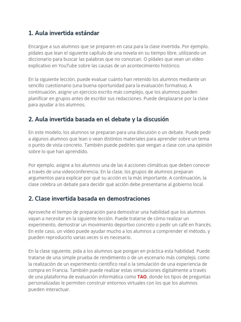 Ejemplos de Aula Invertida | PDF | Cognición | Comunicación humana