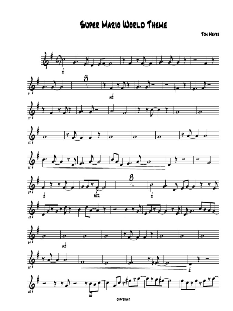 Super Mario World Theme - Score - Trumpet in BB 2.mus | PDF