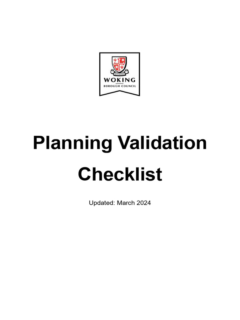 Planning Application Validation Checklist | PDF