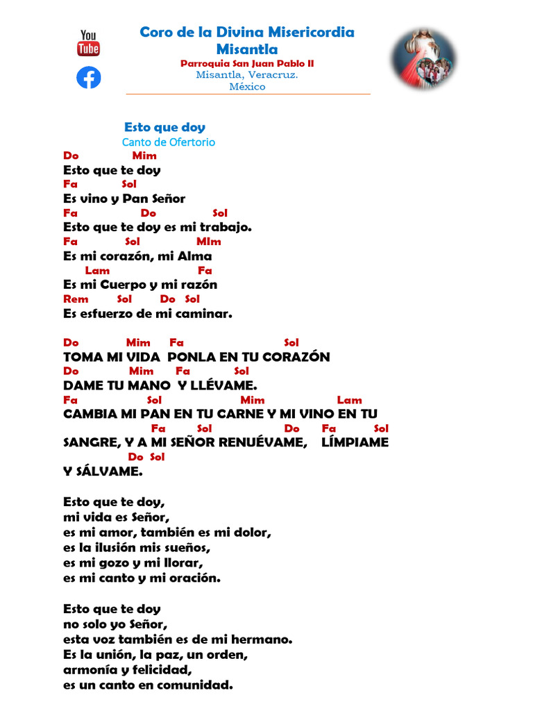 Esto Que Te Doy Letra y Acordes | PDF