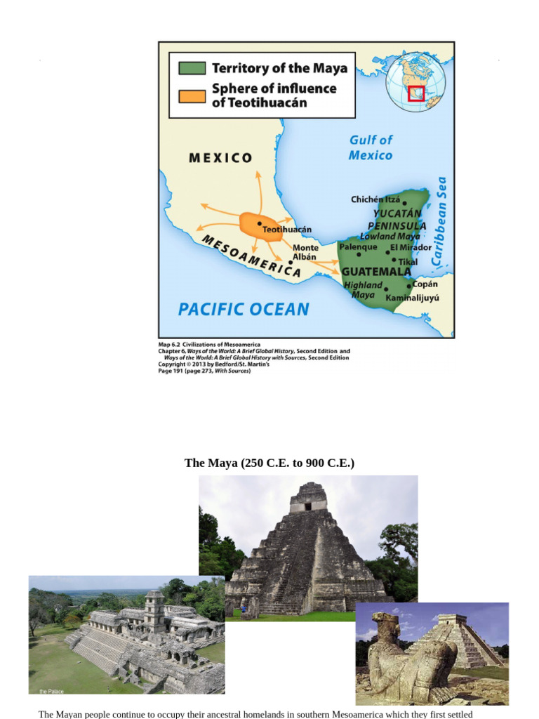 Maya Civilization Overview (250-900 C.E.) | PDF