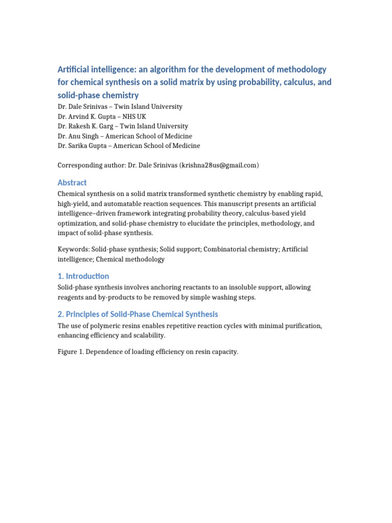 AI-Driven Methodology for Solid-Phase Synthesis | PDF