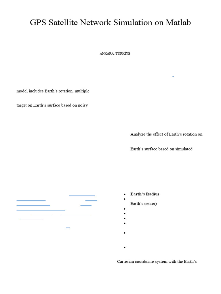 GPS Network Simulation in MATLAB | PDF | Global Positioning System ...