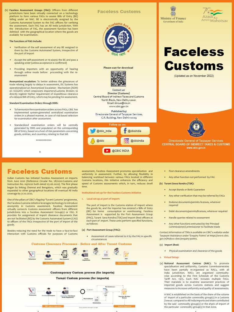 Faceless Customs Assessment Overview | PDF | Customs