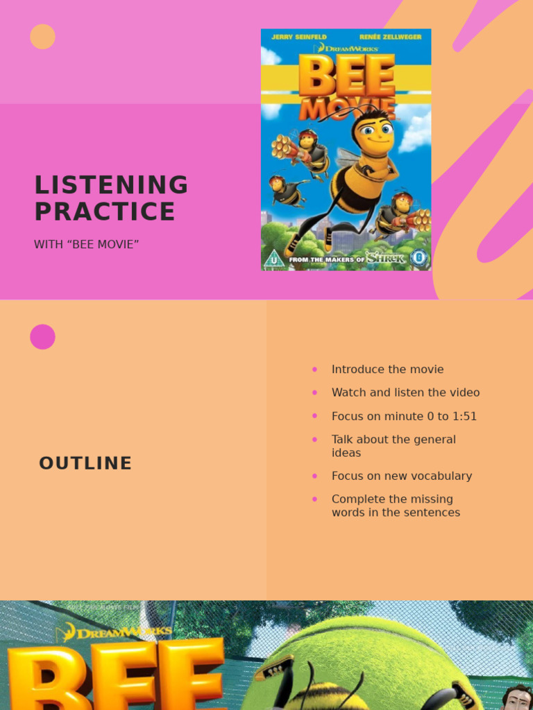 Listening Practice With Bee Movie | PDF