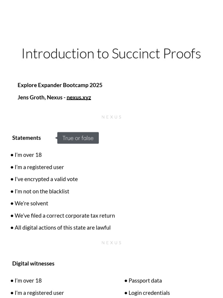 Introduction to Succinct Proofs | PDF | Theoretical Computer Science ...
