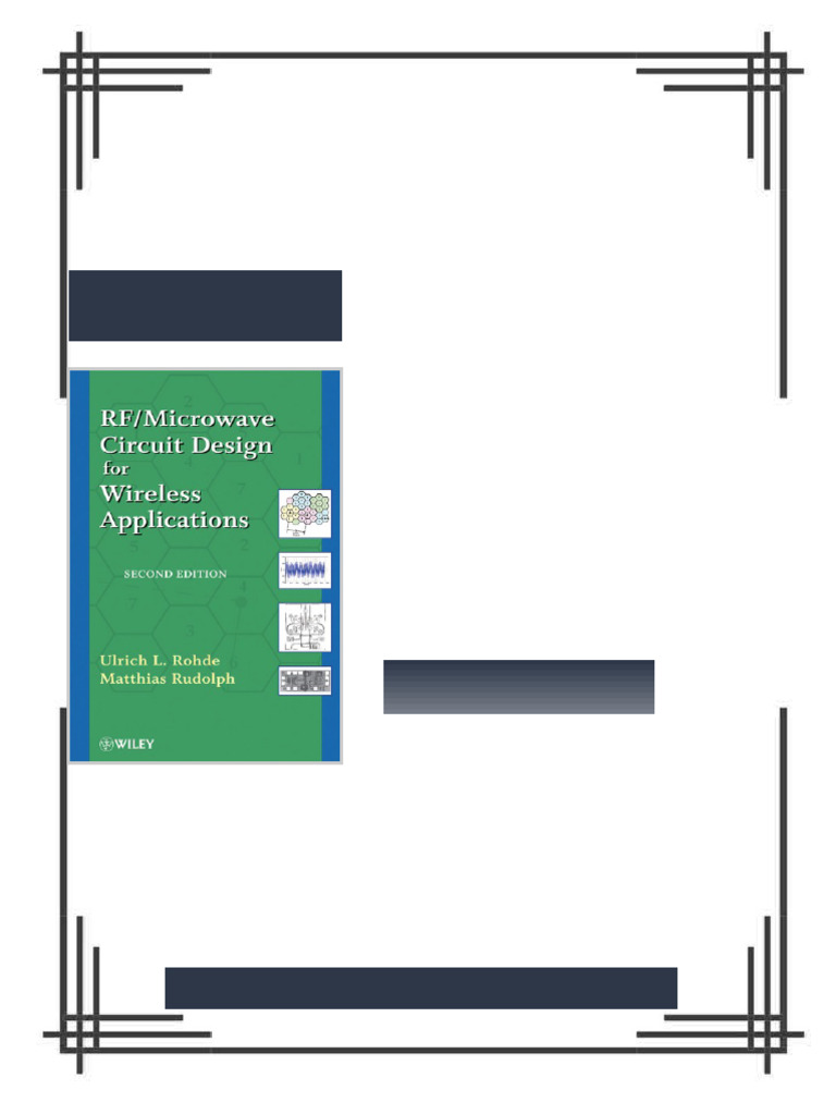 RF Microwave Circuit Design For Wireless Applications 2nd Edition ...